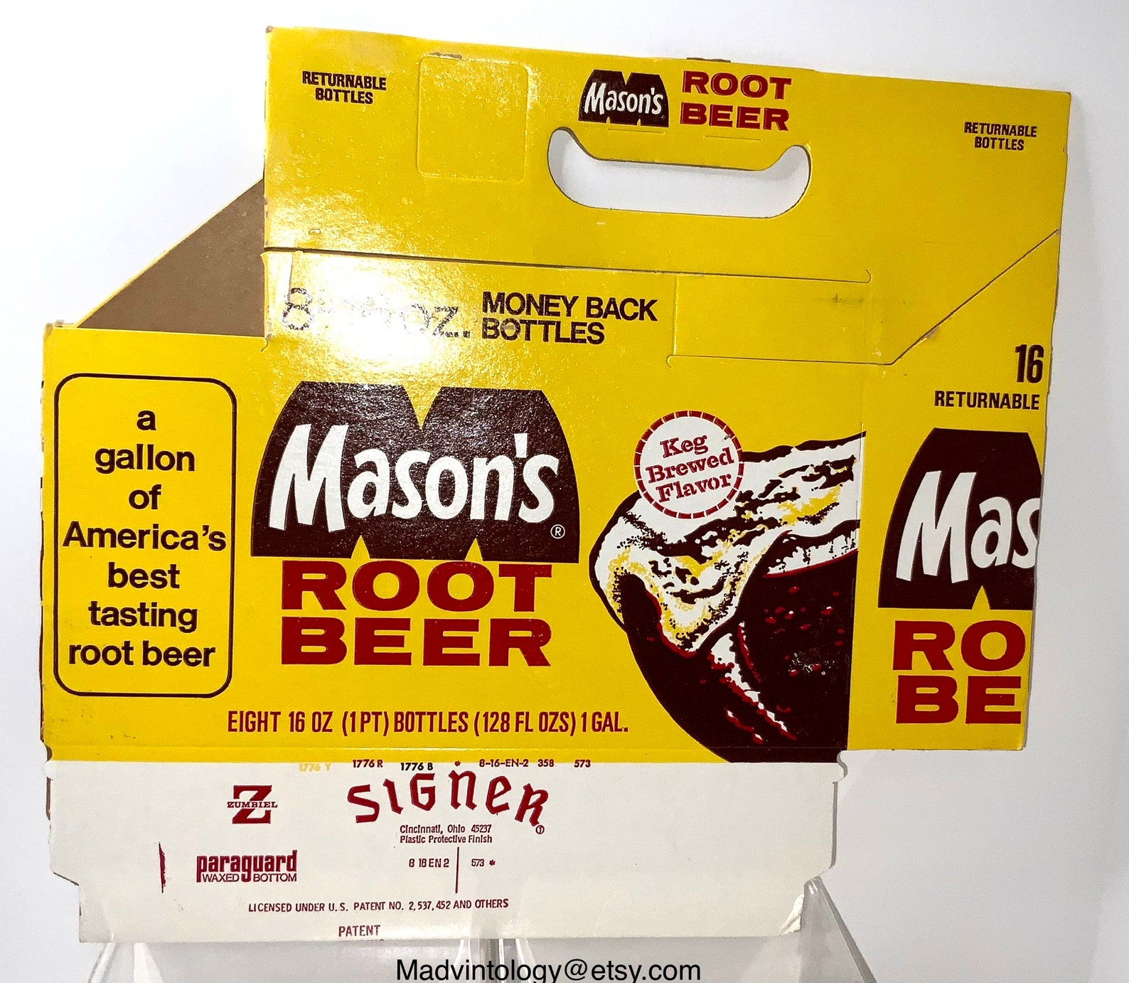 NOS Vintage Masons Root Beer Bottle Soda Pop Drink Beverage - Etsy