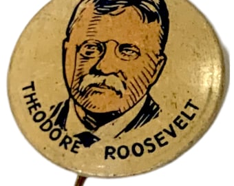 Teddy Roosevelt Button - Etsy