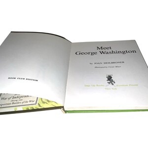 Vintage 1964 Meet George Washington Book Club Edition Biography 1st ...