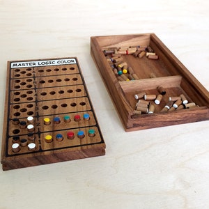 Mastermind Handmade Wooden Board, Wooden Family Game, Wood Eco Game ...