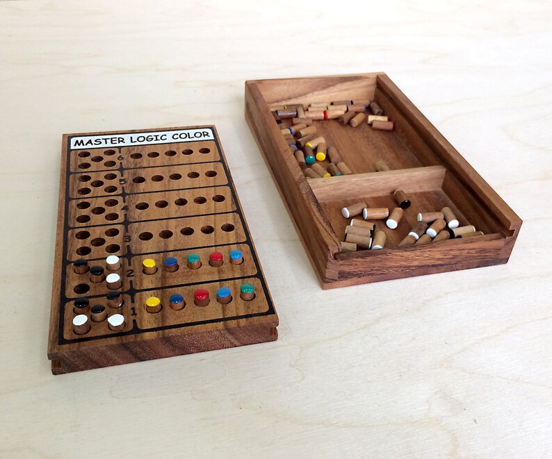 Mastermind Handmade Wooden Board Wooden Family Game Wood Eco | Etsy