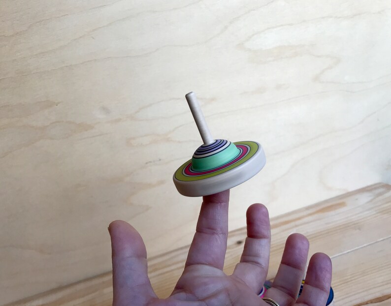 Wooden UFO Finger Spinning Top Handmade Tops Spinning Tops - Etsy