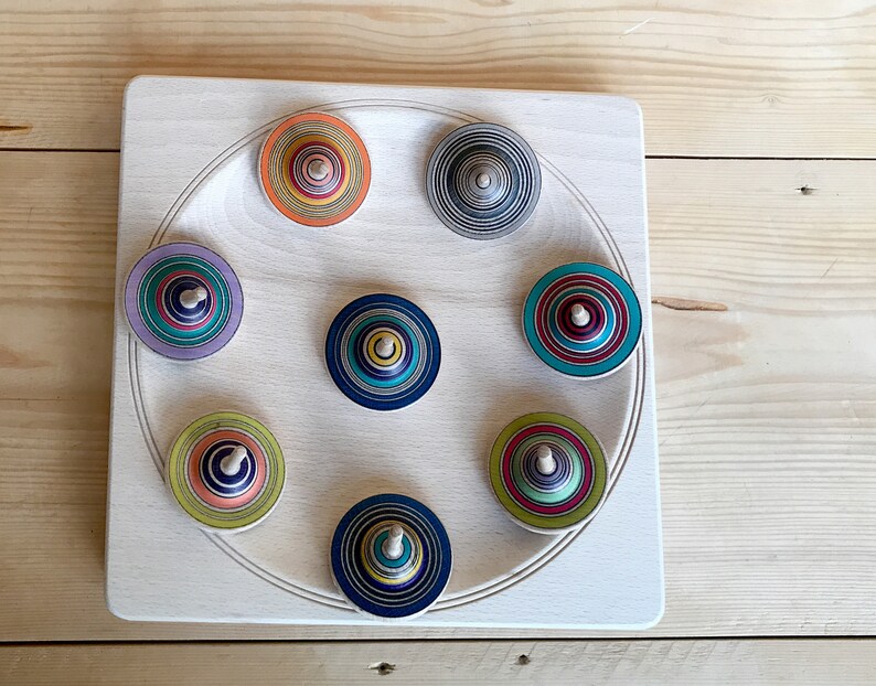 Wooden UFO Finger Spinning Top Handmade Tops Spinning Tops - Etsy