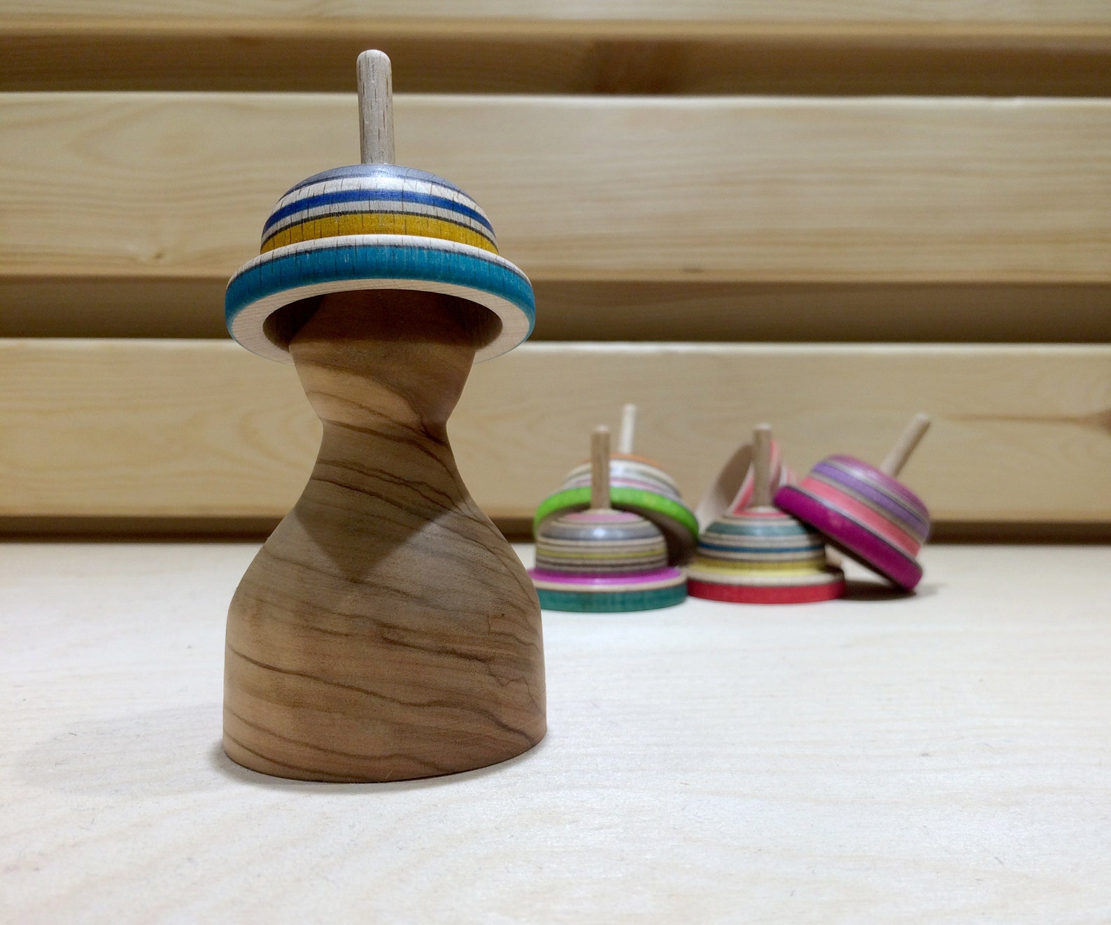Wooden Finger Spinning Top Handmade Tops Spinning Tops - Etsy
