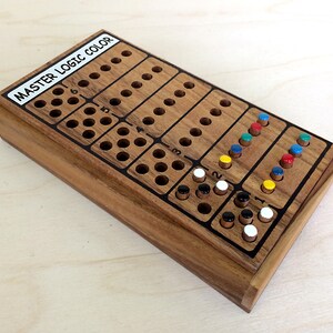 Mastermind Handmade Wooden Board, Wooden Family Game, Wood Eco Game ...