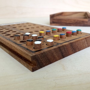 Mastermind Handmade Wooden Board, Wooden Family Game, Wood Eco Game ...