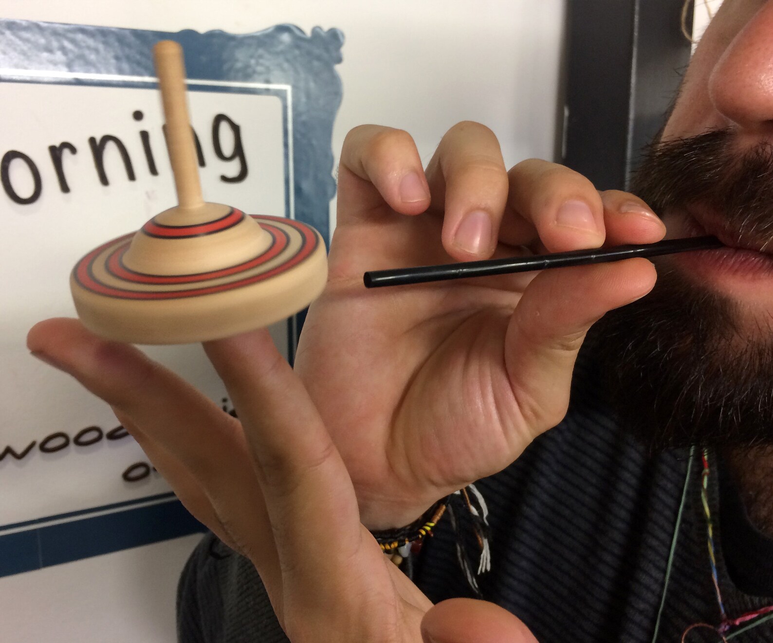 Wooden UFO Finger Spinning Top Handmade Tops Spinning Tops - Etsy