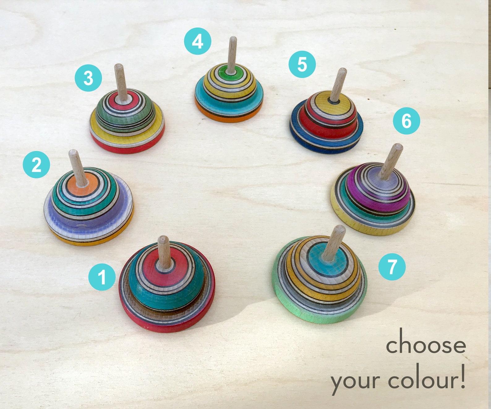 Wooden Finger Spinning Top Handmade Tops Spinning Tops - Etsy