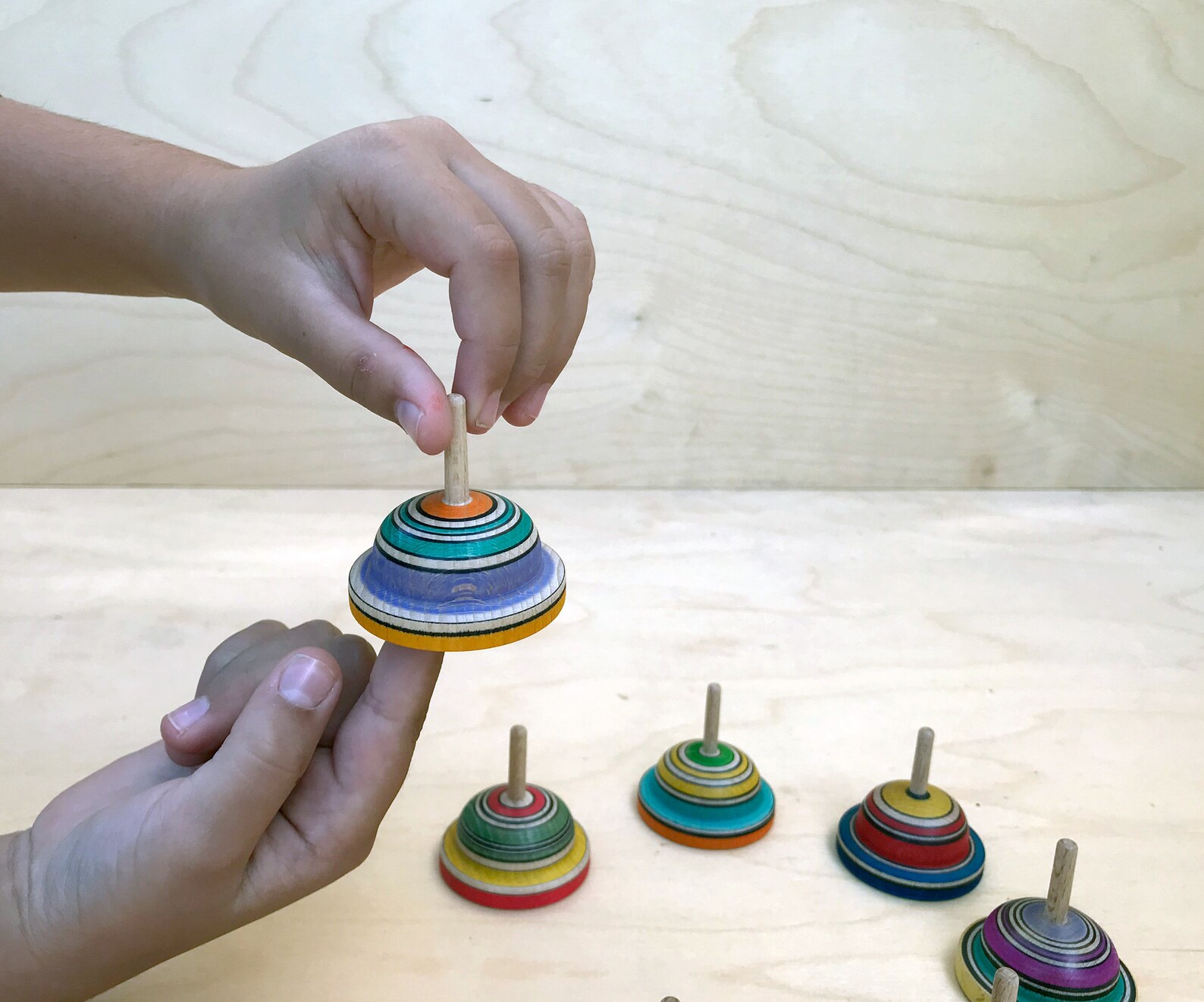 Wooden Finger Spinning Top Handmade Tops Spinning Tops - Etsy