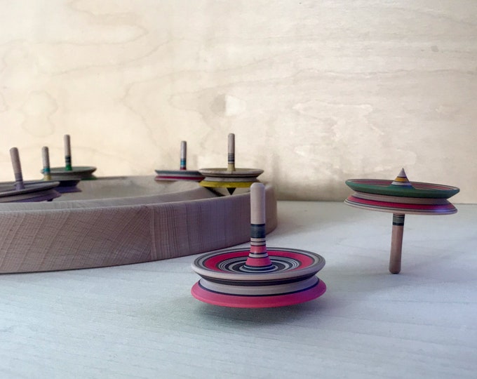 Wooden Spinning Top for Kids, Handmade Tops, Spinning Tops, Spinning ...