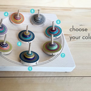 Wooden UFO Finger Spinning Top, Handmade Tops, Spinning Tops, Spinning ...