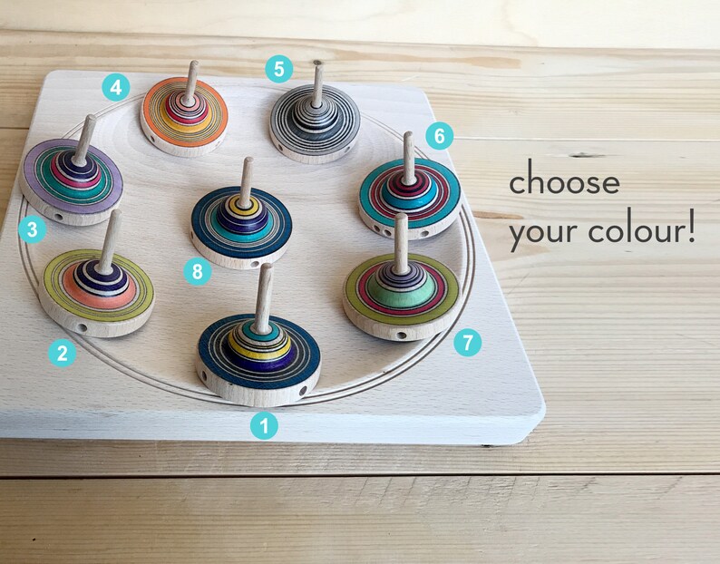 Wooden UFO Finger Spinning Top Handmade Tops Spinning Tops - Etsy