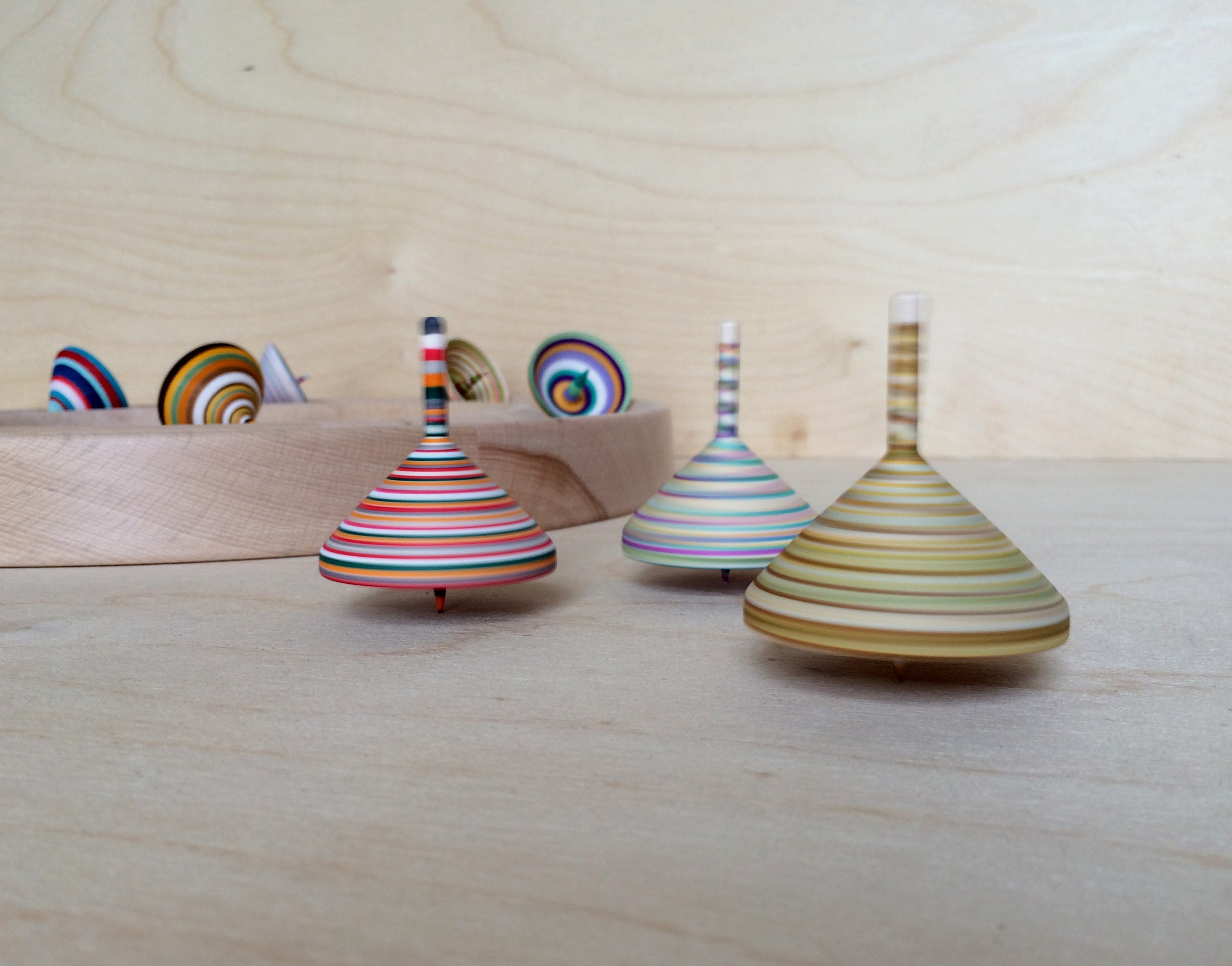 Wooden Spinning Top Handmade Tops Spinning Tops Spinning | Etsy