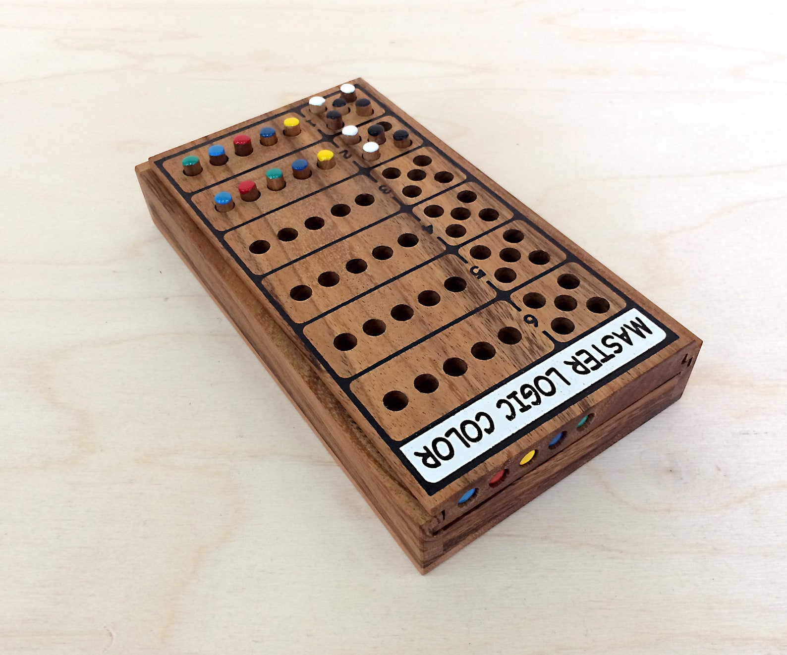 Mastermind Handmade Wooden Board Wooden Family Game Wood Eco | Etsy