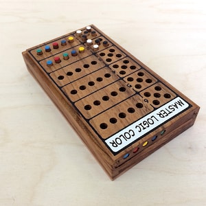 Mastermind Handmade Wooden Board, Wooden Family Game, Wood Eco Game ...