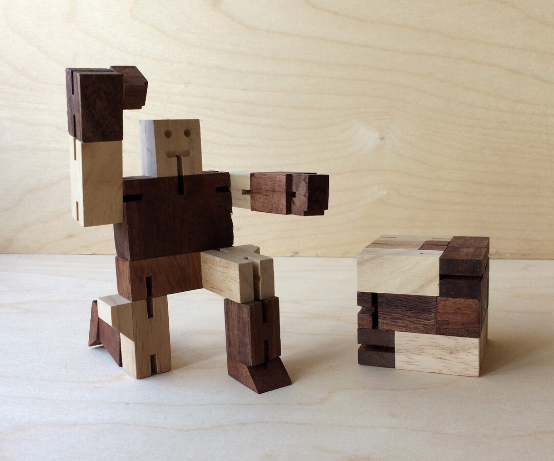 2 in 1 Robot - Cube Wooden Game, Wooden Game, Game for All, Robot ...