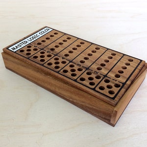 Mastermind Handmade Wooden Board, Wooden Family Game, Wood Eco Game ...