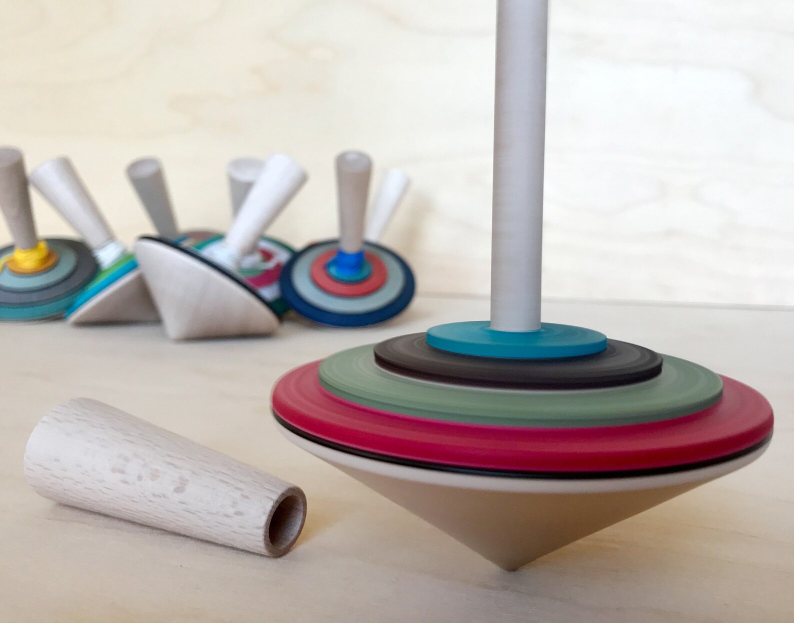 Wooden Spinning Top for Kids XL Handmade Tops Spinning Tops - Etsy