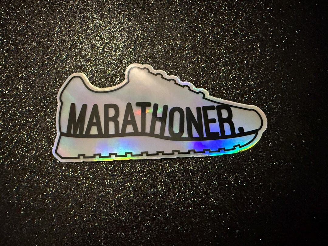Marathoner Running Shoe Sticker: Holographic Vinyl 26.2 - Etsy