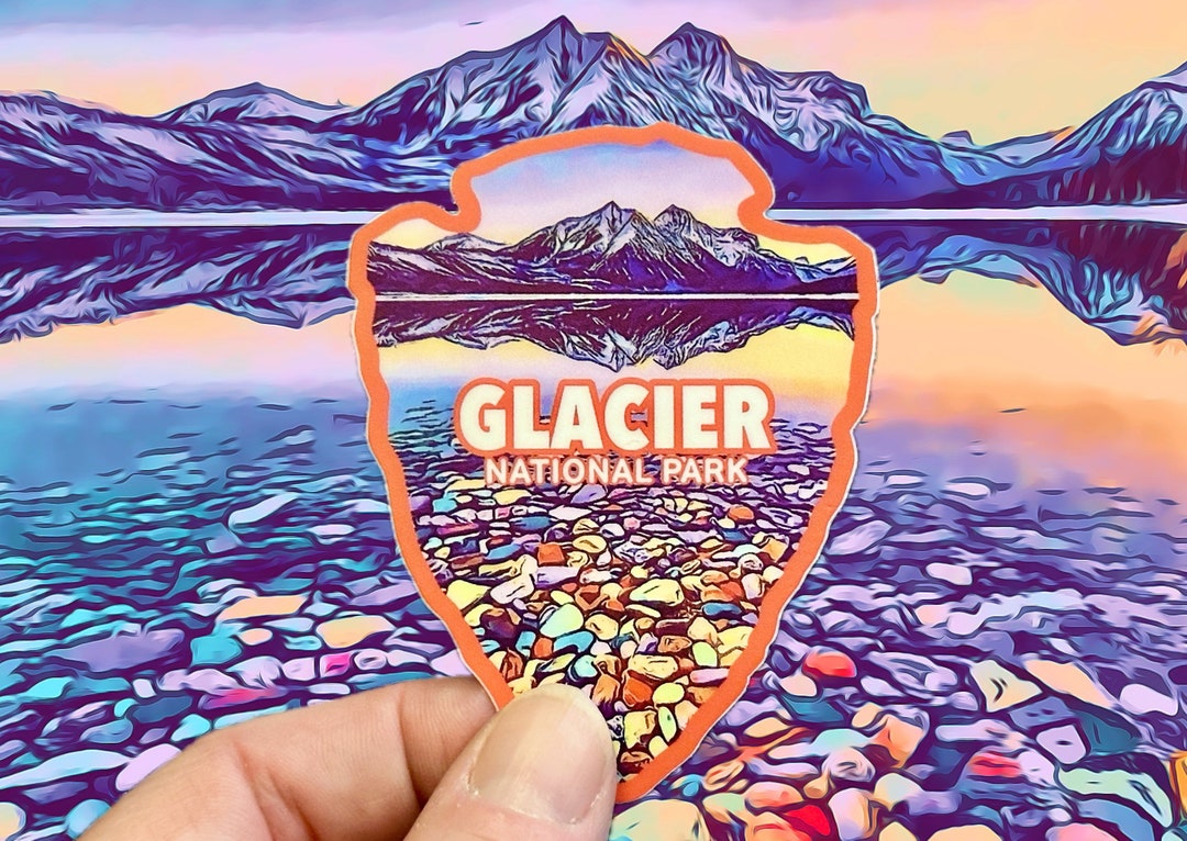 Glacier National Park Weatherproof Vinyl Sticker - Etsy