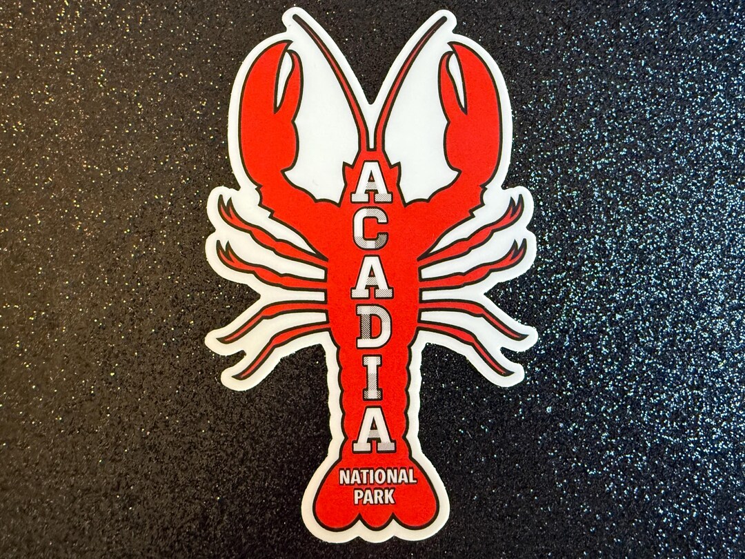 Acadia National Park Weatherproof Vinyl Sticker- Maine Lobster - Etsy