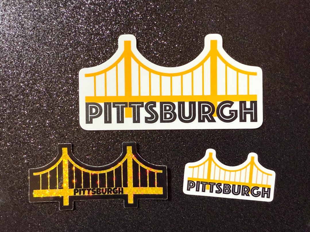 Pittsburgh Yellow Bridge Weatherproof Vinyl Sticker - Etsy