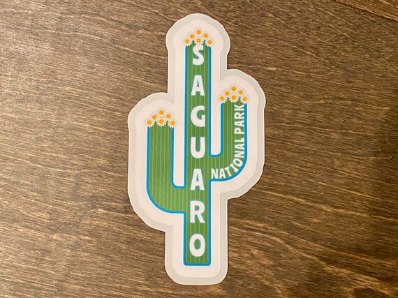 Saguaro National Park Weatherproof Sticker Saguaro Cactus - Etsy