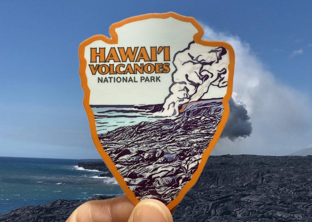 Hawai’i Volcanoes National Park Weatherproof Vinyl Sticker - Etsy