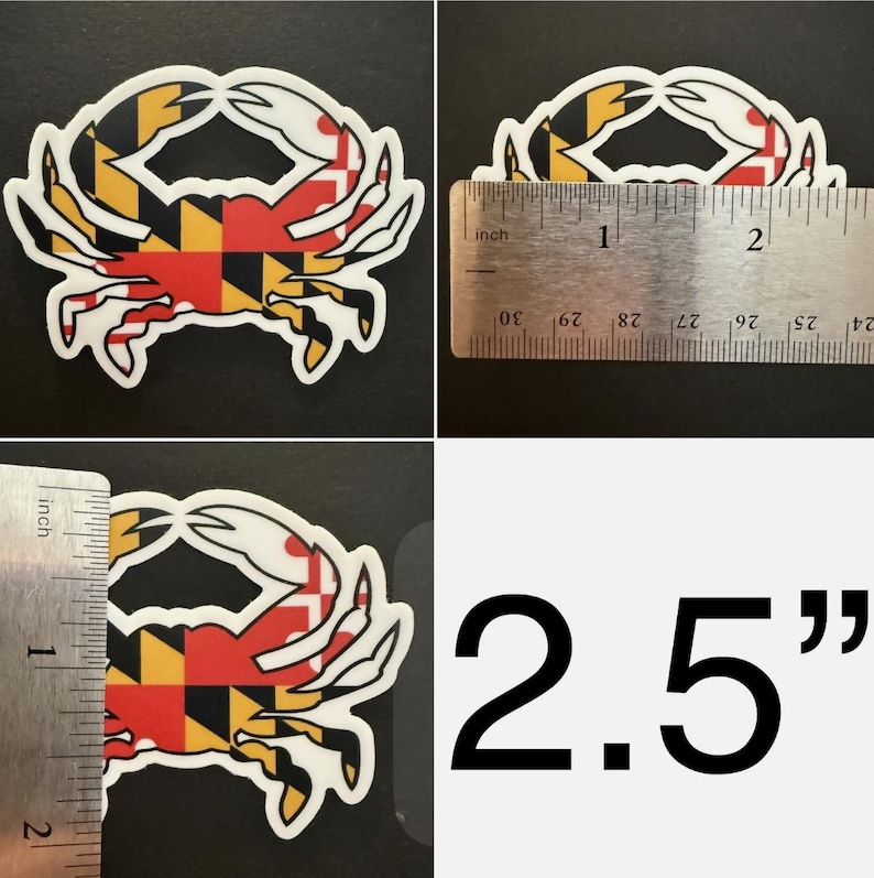 Maryland Flag Crab Magnet- 5 Sizes - Weatherproof - Etsy