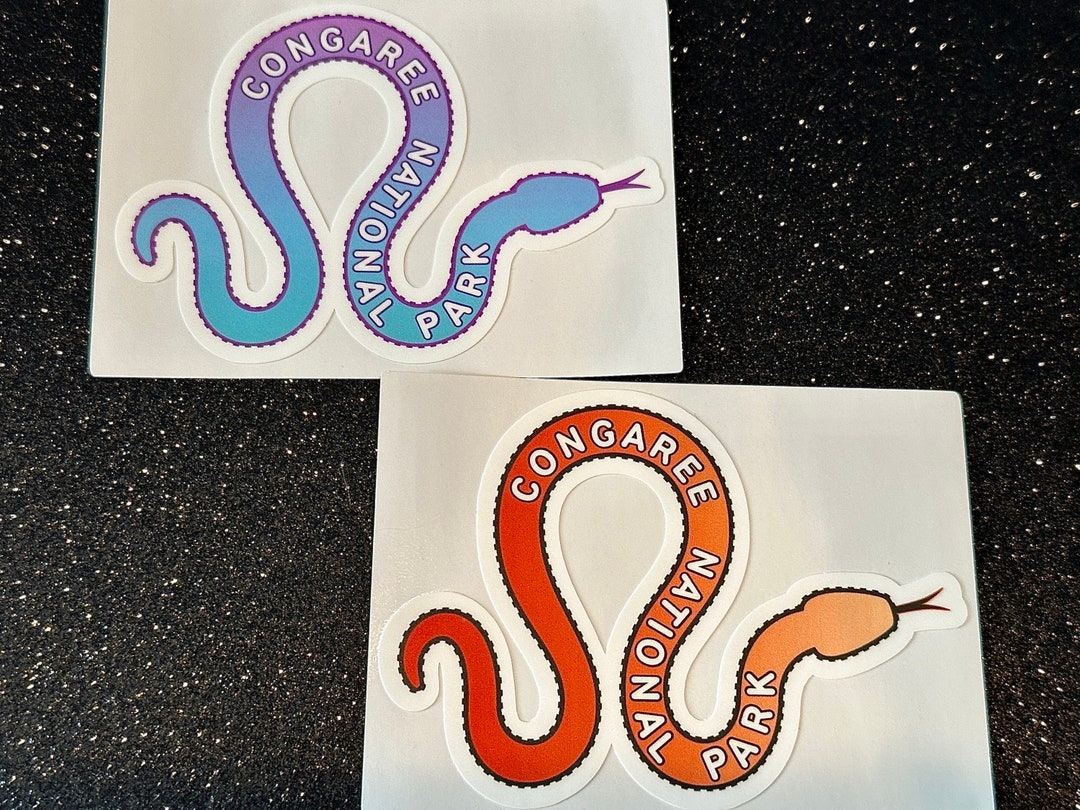 Congaree National Park Snake Weatherproof Vinyl Sticker 2 Colors to ...
