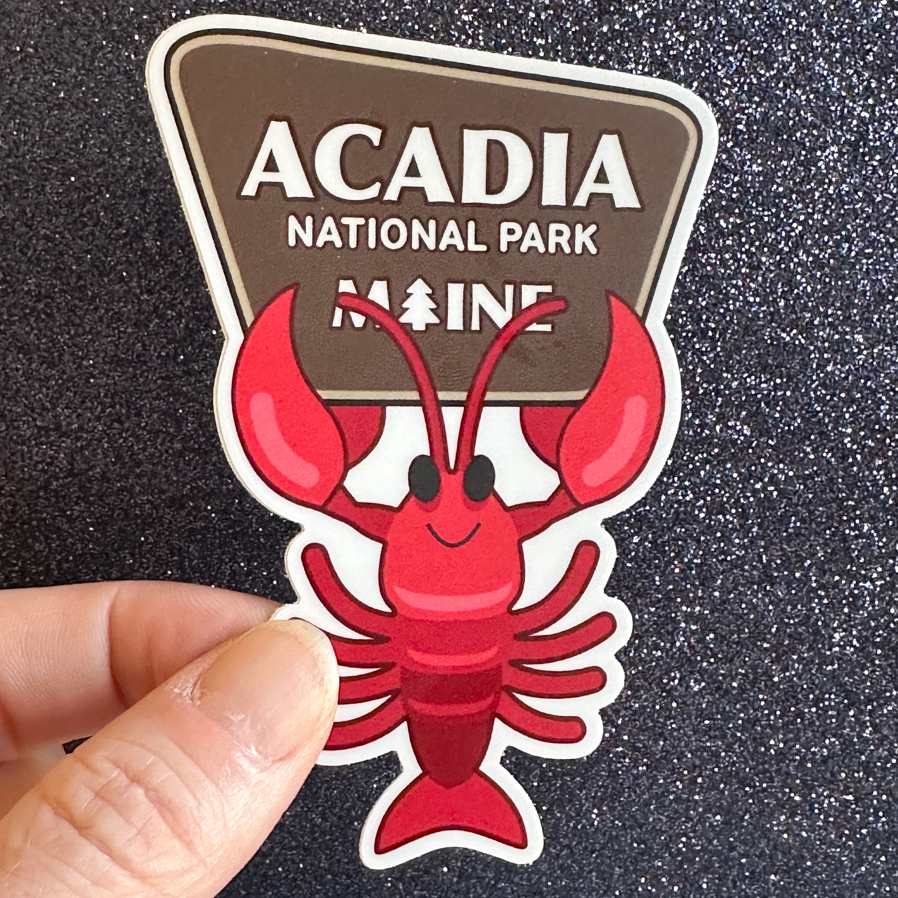 Acadia National Park Weatherproof Vinyl Sticker- Maine Lobster- Now in ...