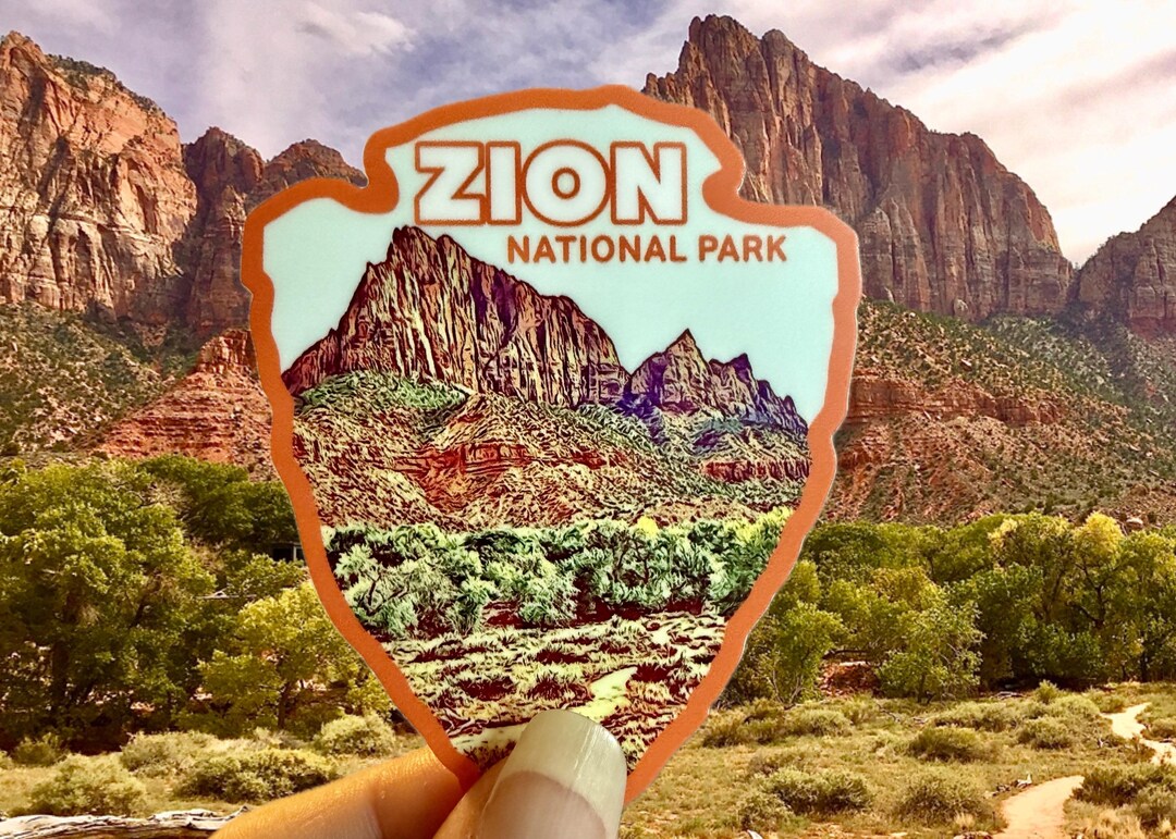 Zion National Park Weatherproof Vinyl Sticker - Etsy