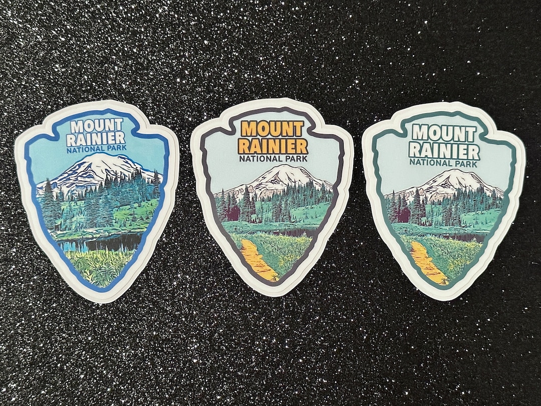 Mount Rainier National Park Weatherproof Vinyl Sticker - Etsy