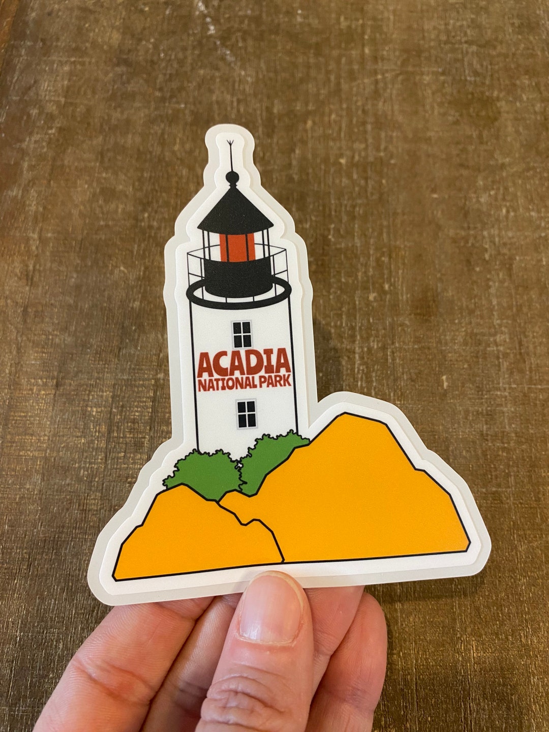 Acadia National Park Weatherproof Vinyl Sticker Bass Harbor - Etsy