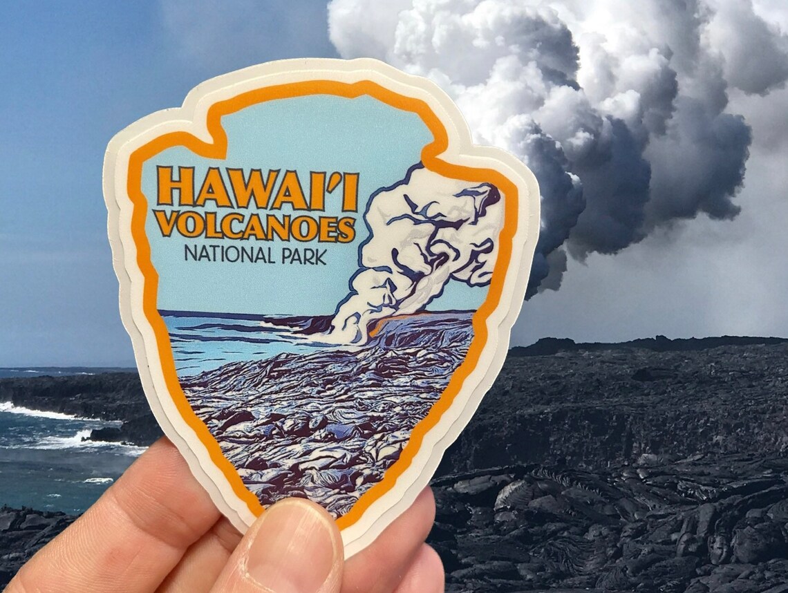 Hawaii Volcanoes National Park Weatherproof Sticker - Etsy