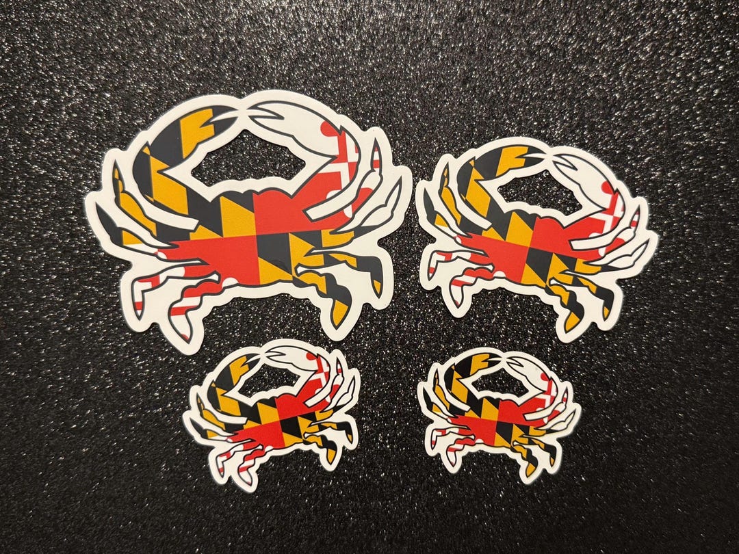 Maryland Flag Crab Magnet- 4 Sizes - Weatherproof - Etsy