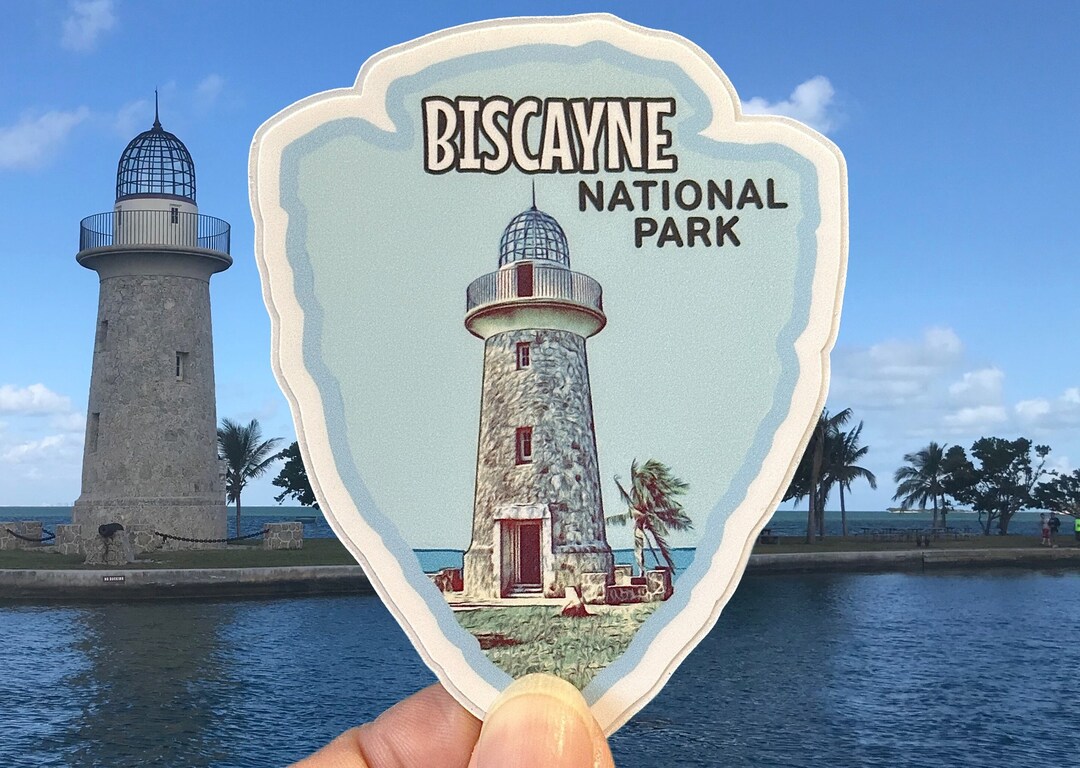 Biscayne National Park Weatherproof Vinyl Sticker Two Color - Etsy