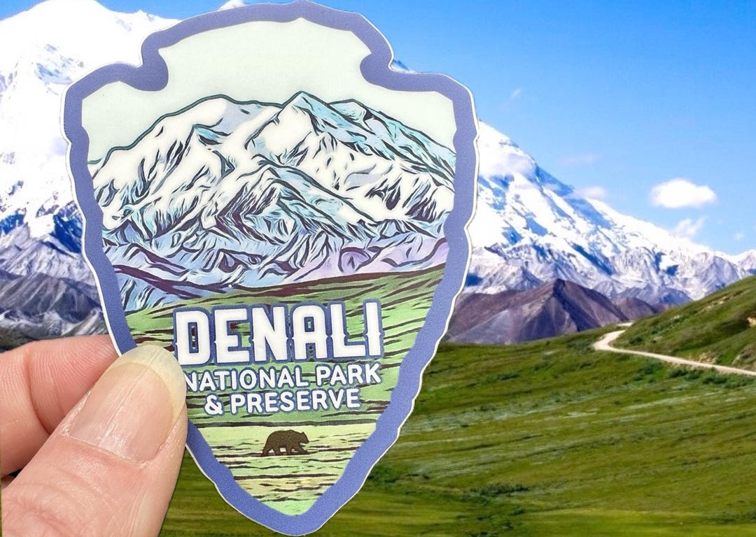 Denali National Park & Preserve Weatherproof Vinyl Sticker - Etsy