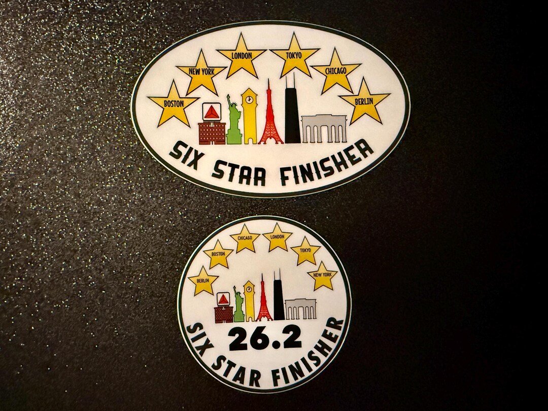 Six Star Finisher Stickers and Magnet- Marathon Majors Finisher - Etsy