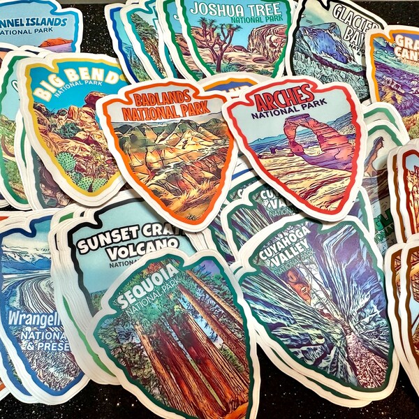 National Park Passport Stickers - Etsy