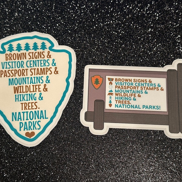 National Park Passport Stickers - Etsy