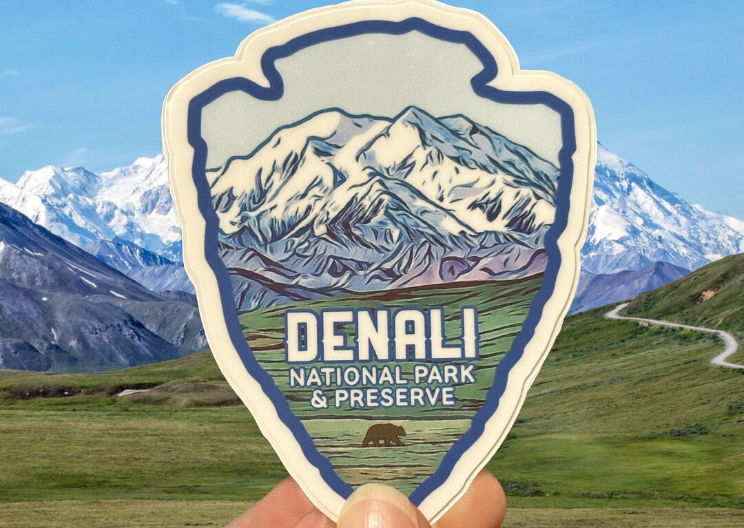 Denali National Park & Preserve Weatherproof Vinyl Sticker - Etsy