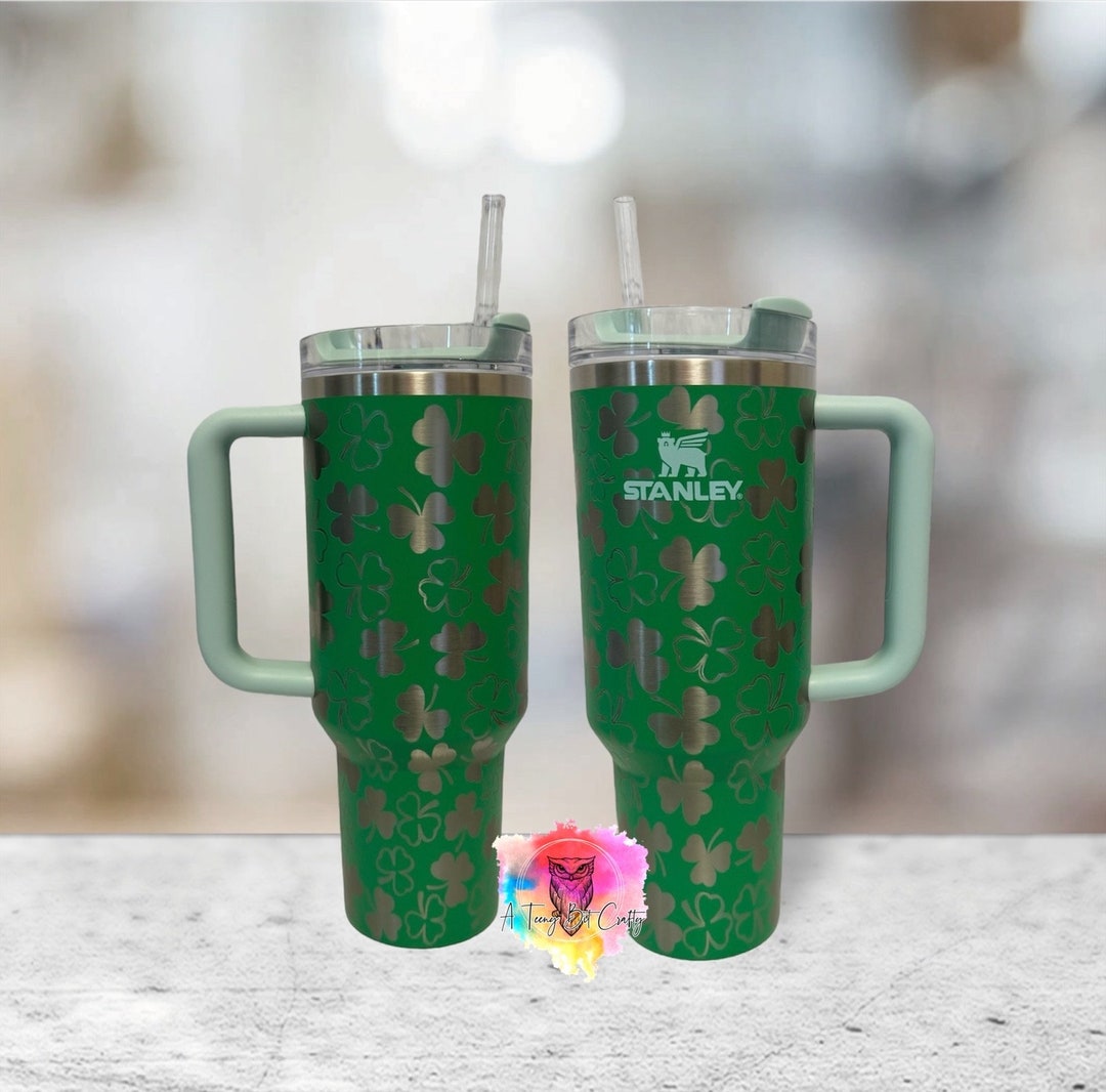 40oz Meadow Green Stanley With Shamrocks - Etsy