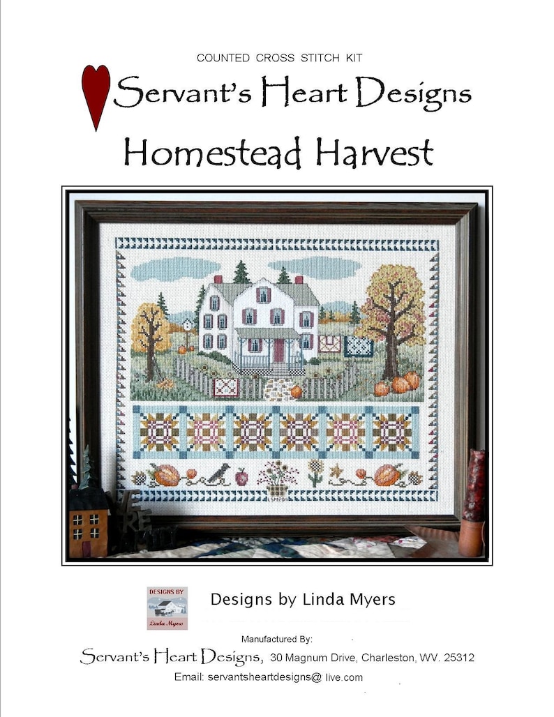 Homestead Harvest, "chartpack" Cross Stitch by Linda Myers - Etsy