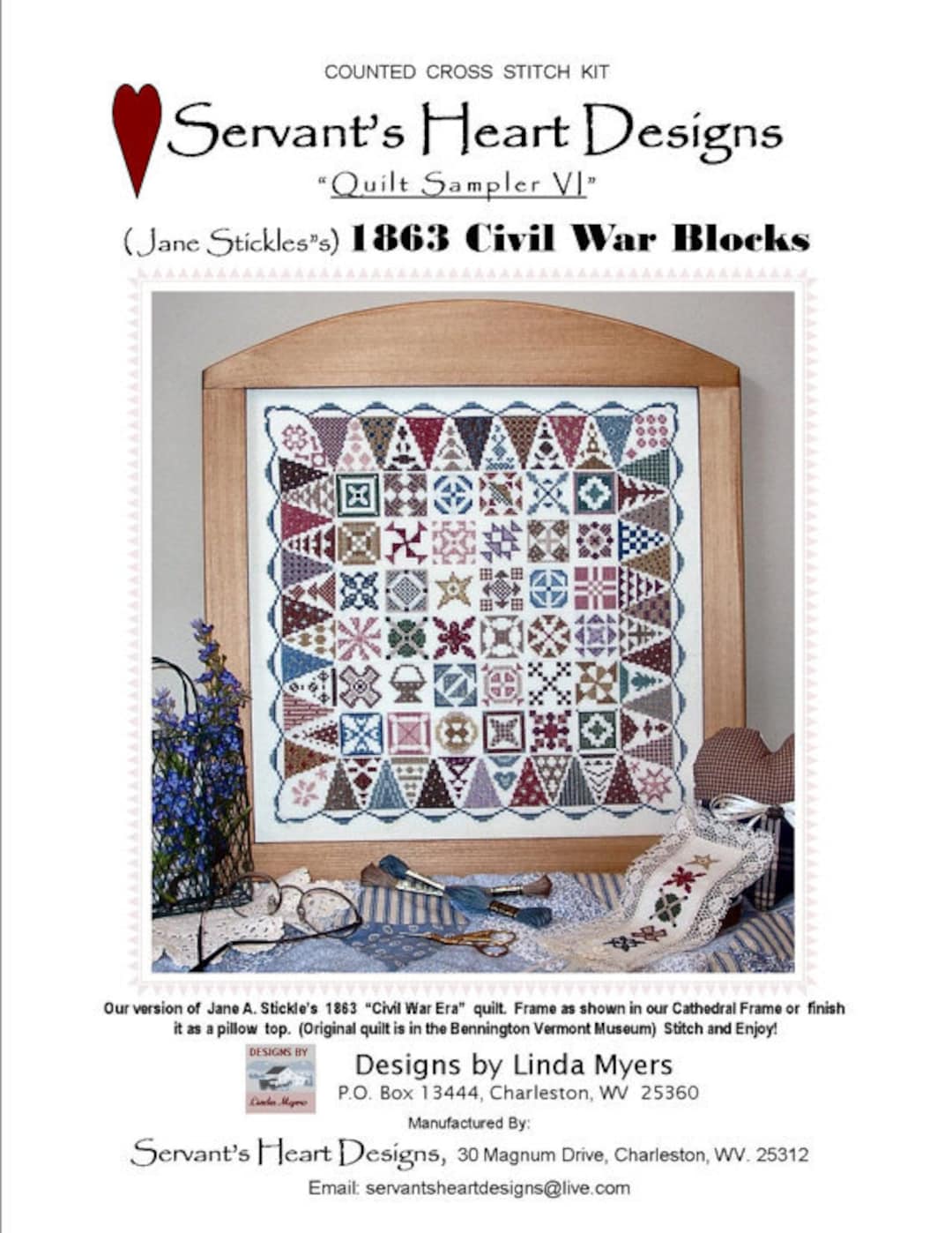 Civil War Blocks, "chartpack," Cross Stitch, A Jane Stickle 1863 Civil ...