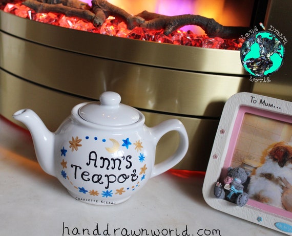 Personalised Teapot Moon and Stars Constellation Galaxy - Etsy