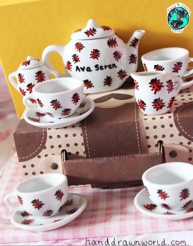 Miniature Tea Set, Tea Party, Stocking Fillers, Lady Bugs, Ladybirds ...