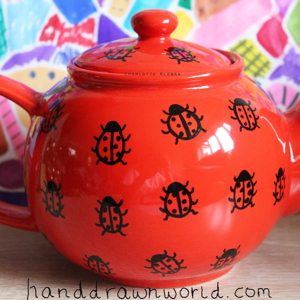 Ladybug Teapot - Etsy