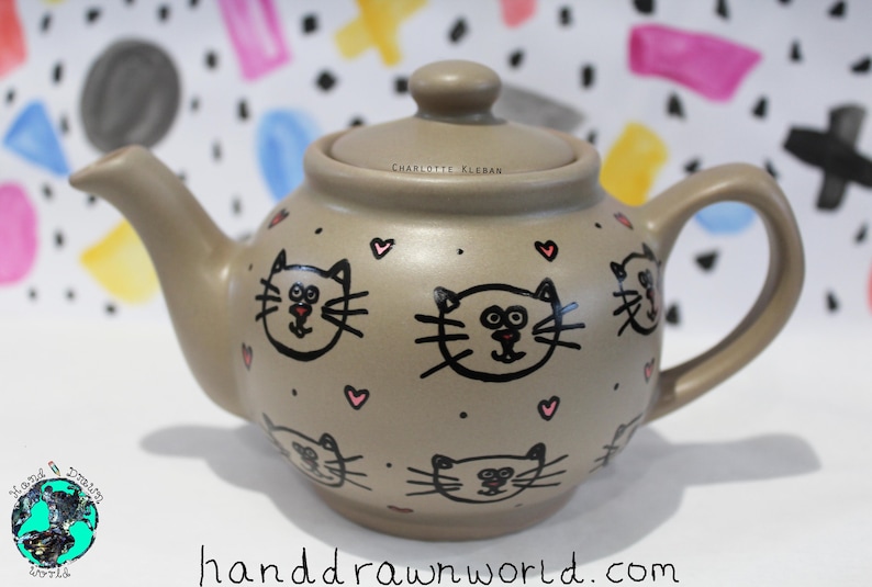 Cat Teapot Teapot Personalised Cats Tea Lovers Gifts for - Etsy UK