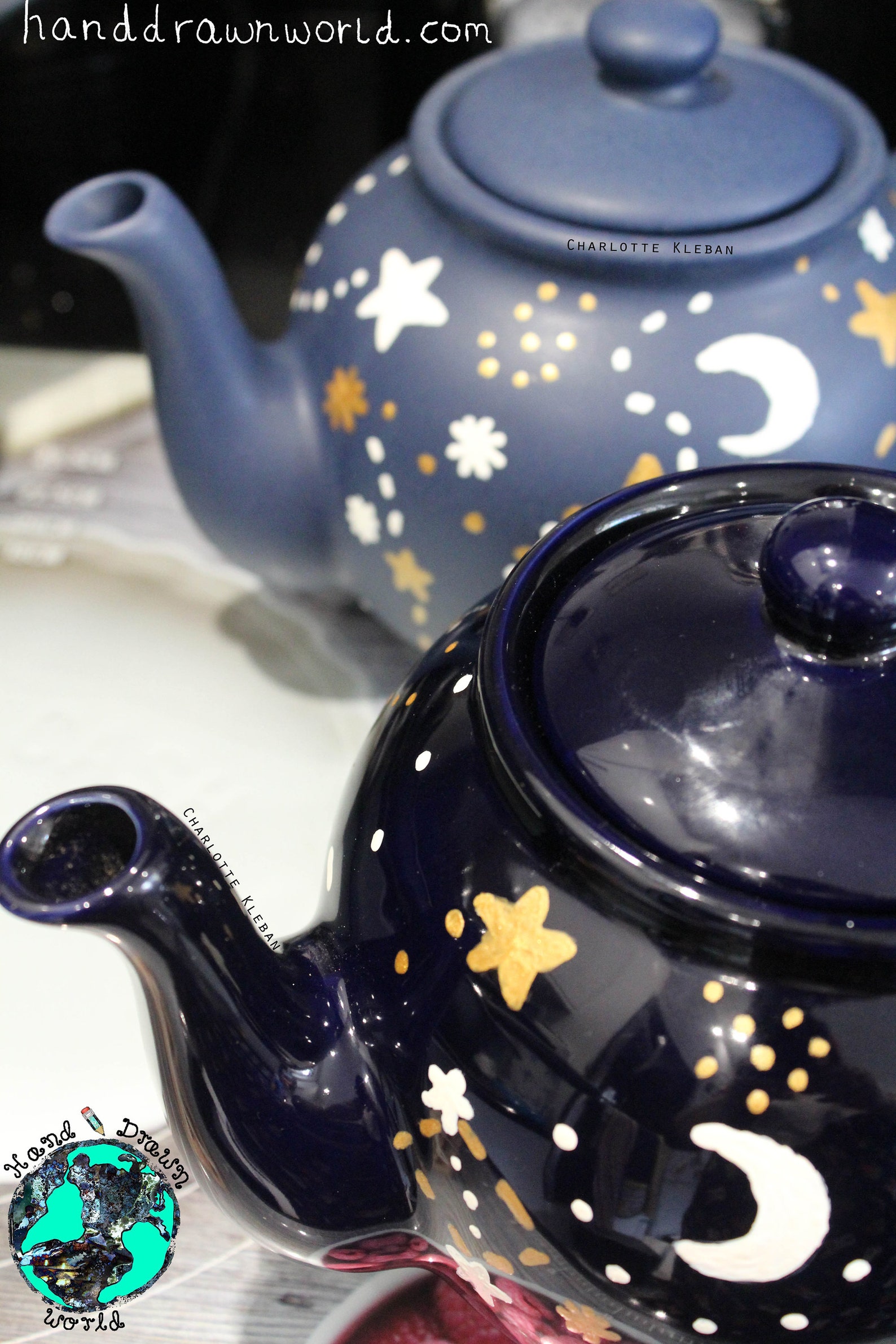 Blue Teapot Galaxy Astronomy Gifts Moon and Stars - Etsy